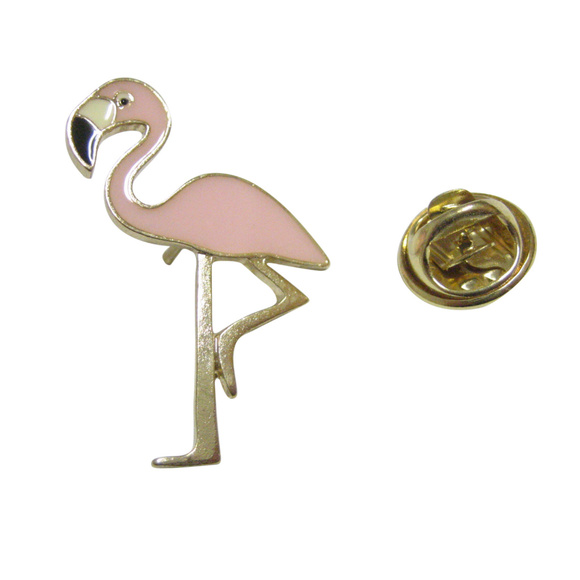 Kiola Designs | Accessories | Colorful Pink Flamingo Bird Lapel Pin ...